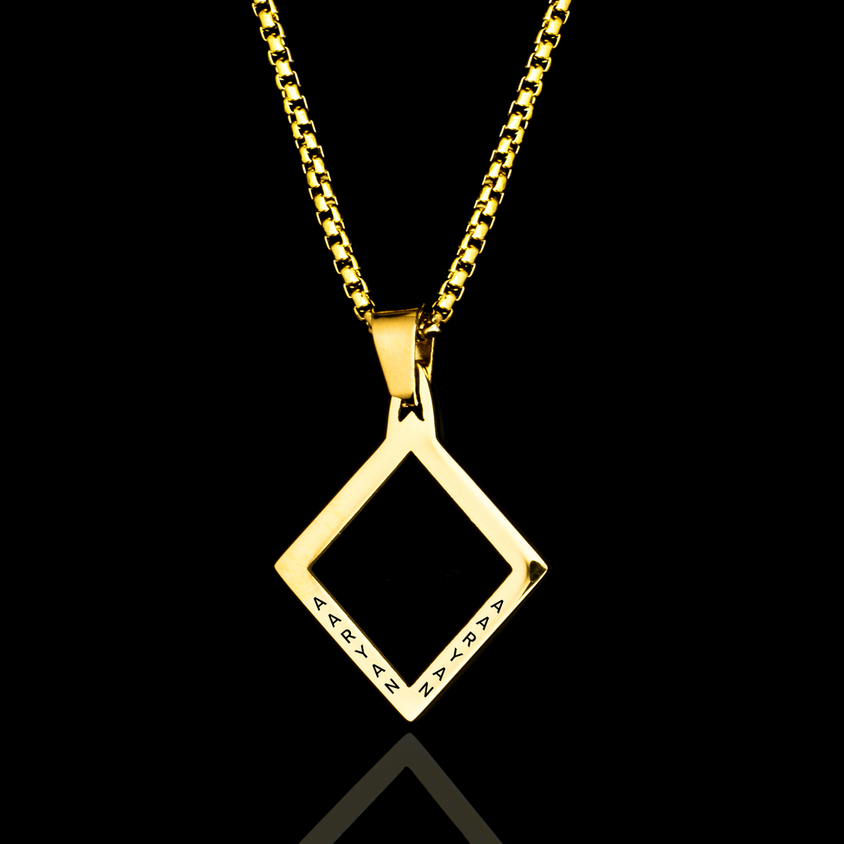 Buy Personalised Diamond Shaped Locket for Men Online