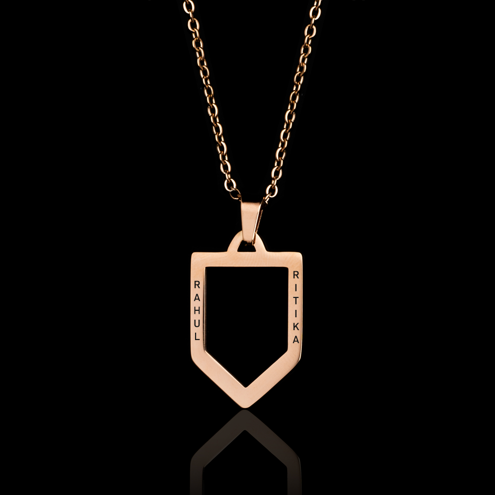 Buy Personalised Shield Shape Pendant - Etchcraft Emporium