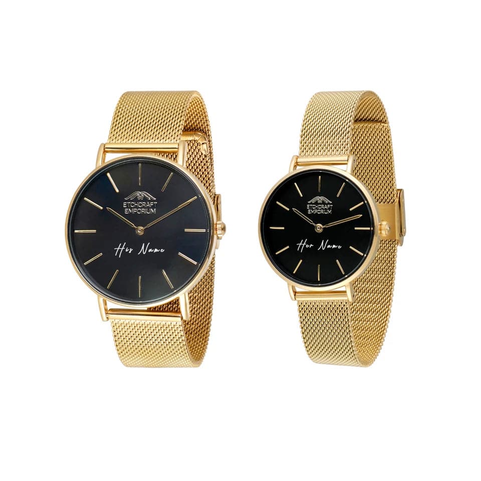 Buy Personalised Classic Couple Watches - Etchcraft Emporium