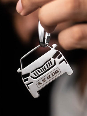 Buy Customized Number Plate Car Keychain Online at the Best Price